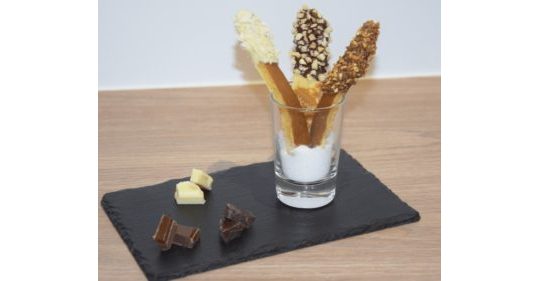 Mikado di pancakes ai tre cioccolati - Bernard Jarnoux Crêpier